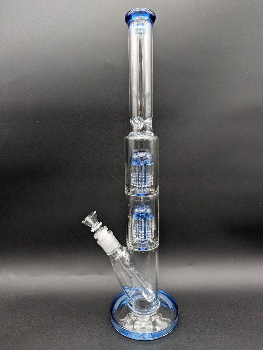 17" Thin Neck Double Tree Tube Bong – Avernic Smoke Shop