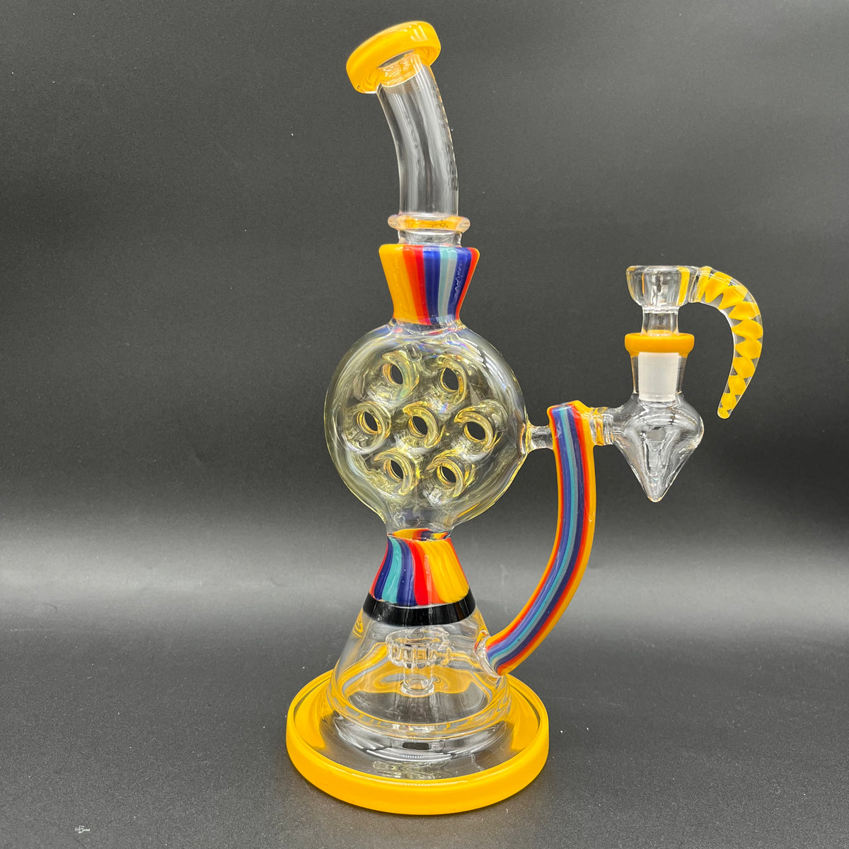 EG Glass Melted Rainbow Swiss Perc Glass Water Pipe | 11" | 14mm ...