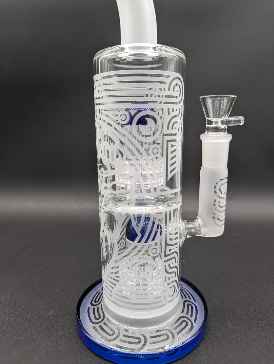 Fully Sandblasted Dual Matrix Bong – Avernic Smoke Shop