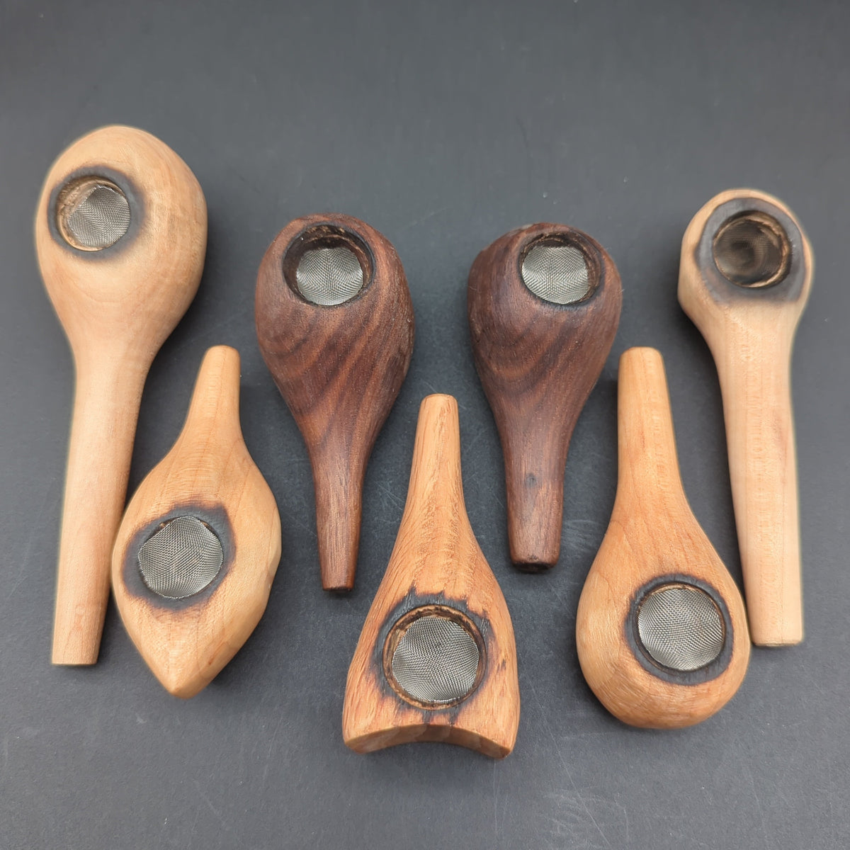 Hand Carved Wooden Pipes w/ Metal Screen – Avernic Smoke Shop