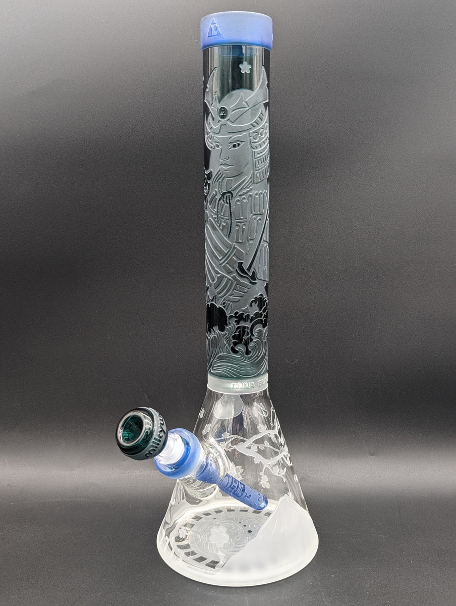 Milkyway Glass "Femme Samurai" 16″ Beaker Bong – Avernic Smoke Shop
