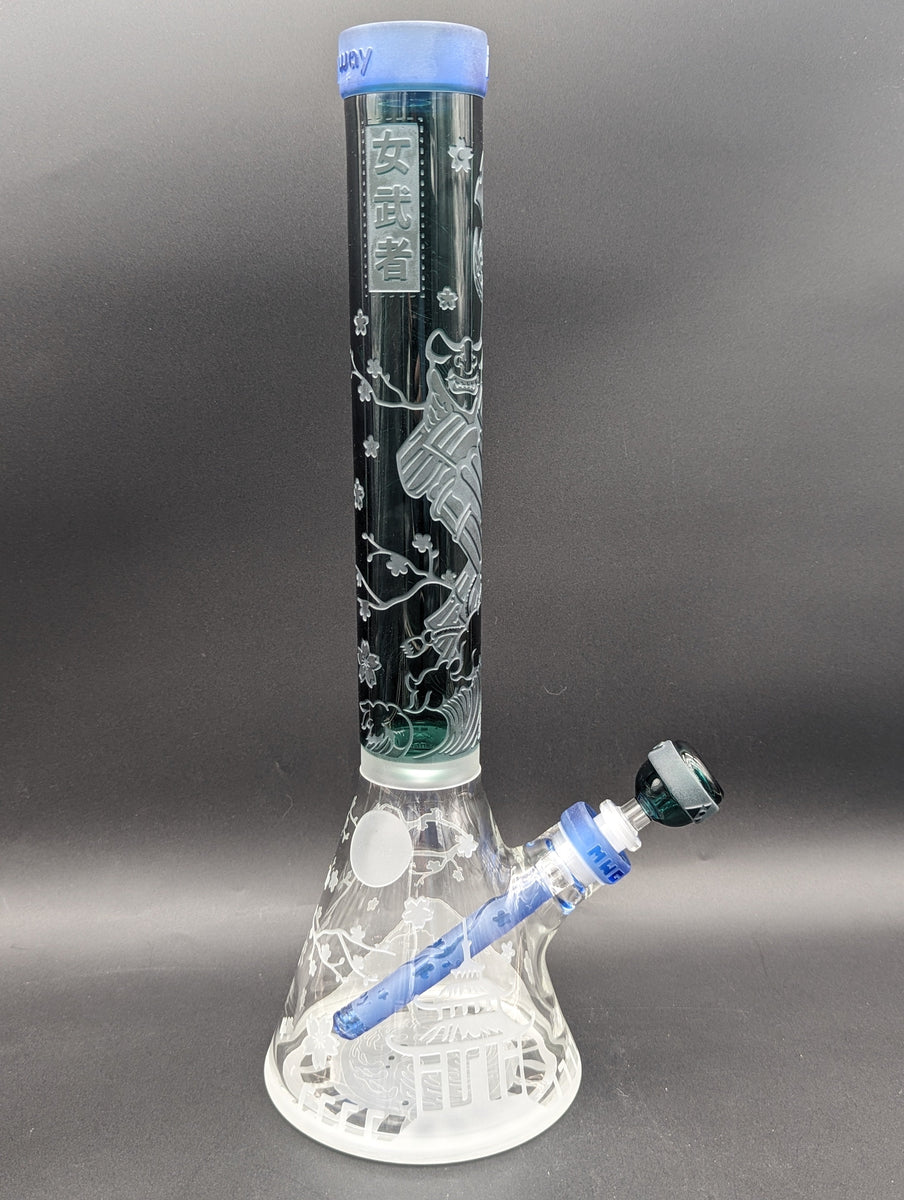 Milkyway Glass "Femme Samurai" 16″ Beaker Bong – Avernic Smoke Shop