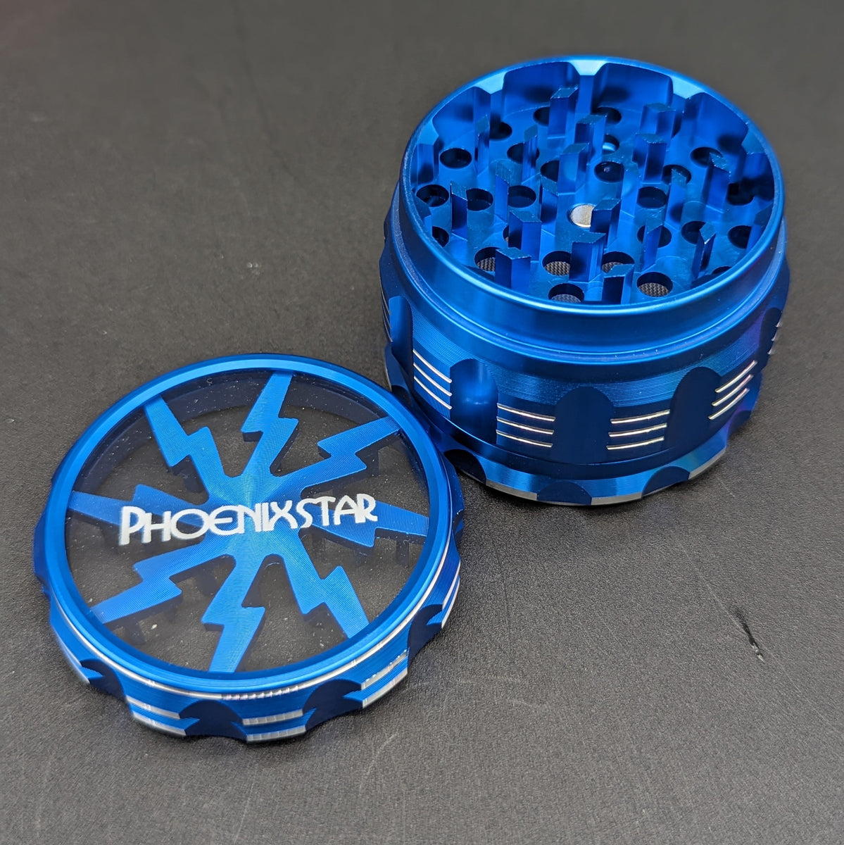 Phoenix Full Color Gripped Lightning Grinders – Avernic Smoke Shop