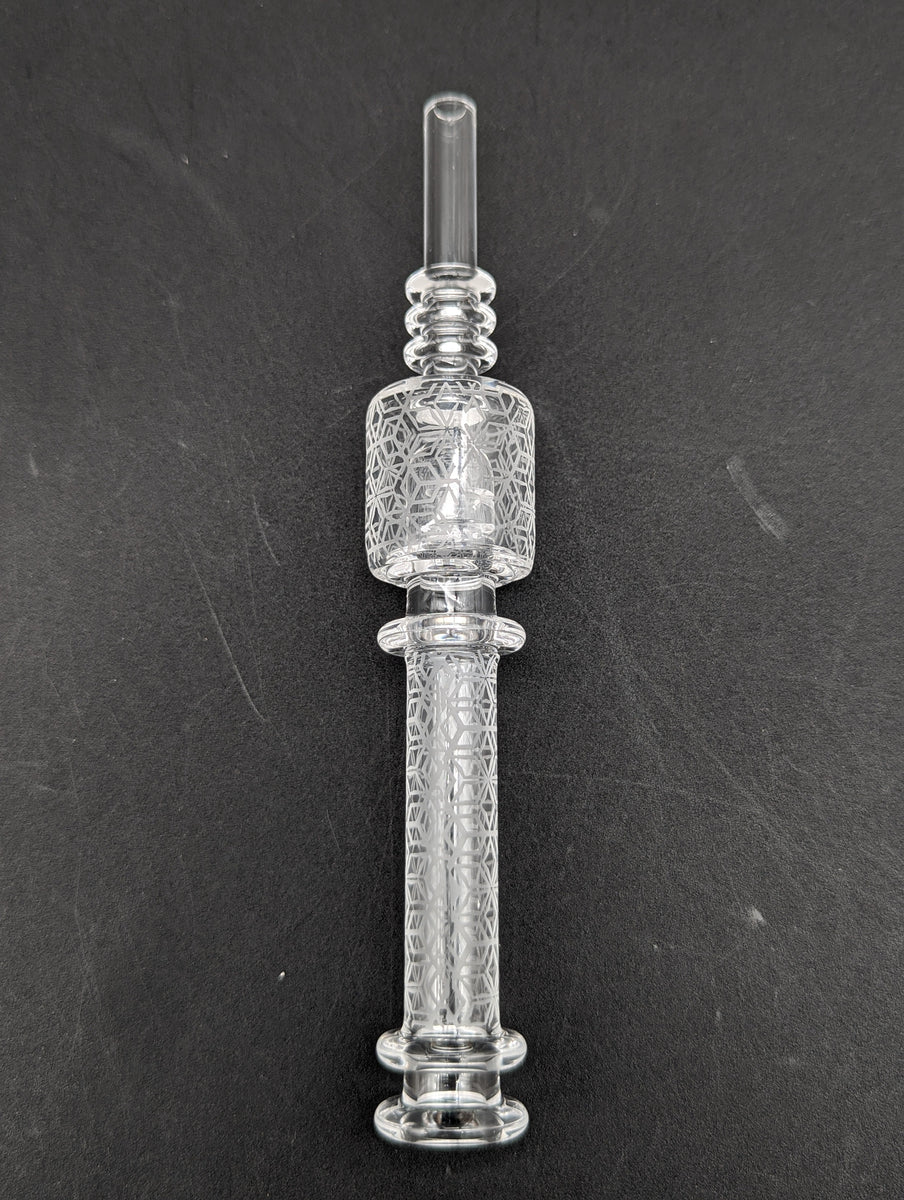 Sandblasted Quartz One Piece Dab Straw – Avernic Smoke Shop
