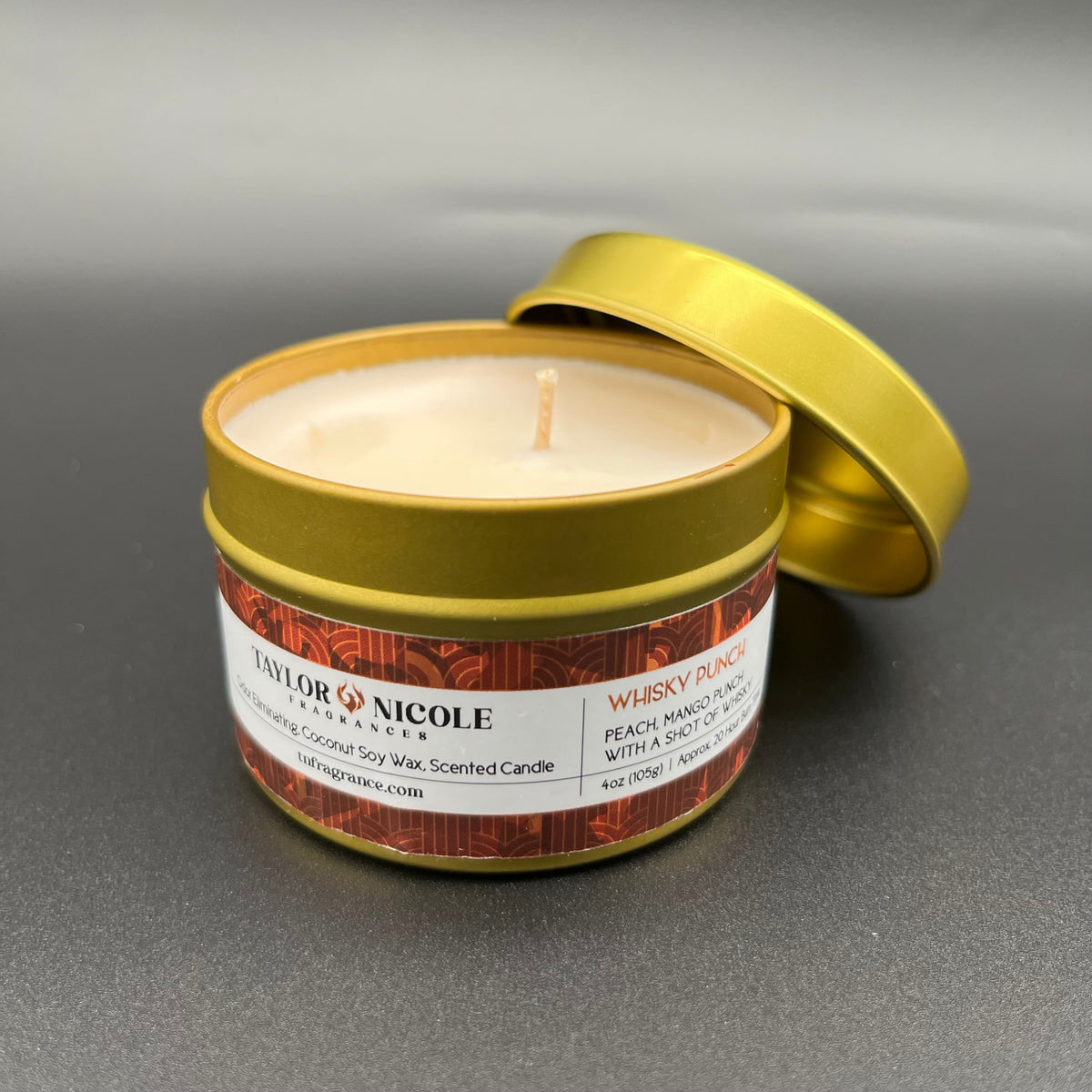 Taylor Nicole Fragrances 4oz Soy Wax Candle | Whiskey Punch – Avernic ...