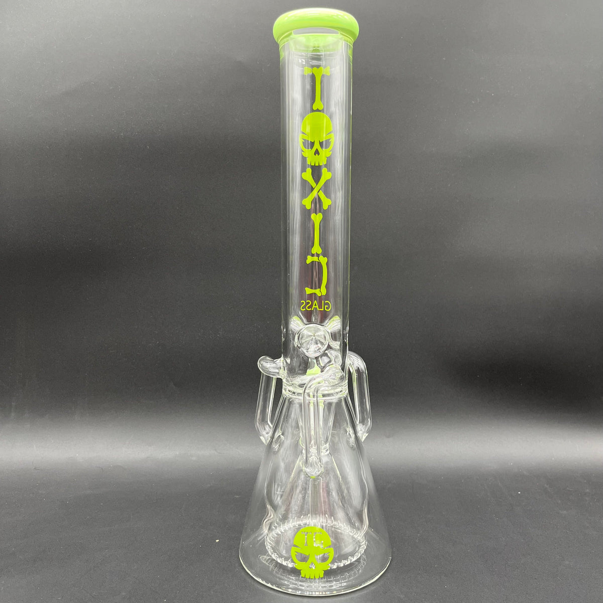 Toxic Glass 16″ Pyramid Recycler Beaker | Slime Green – Avernic Smoke Shop