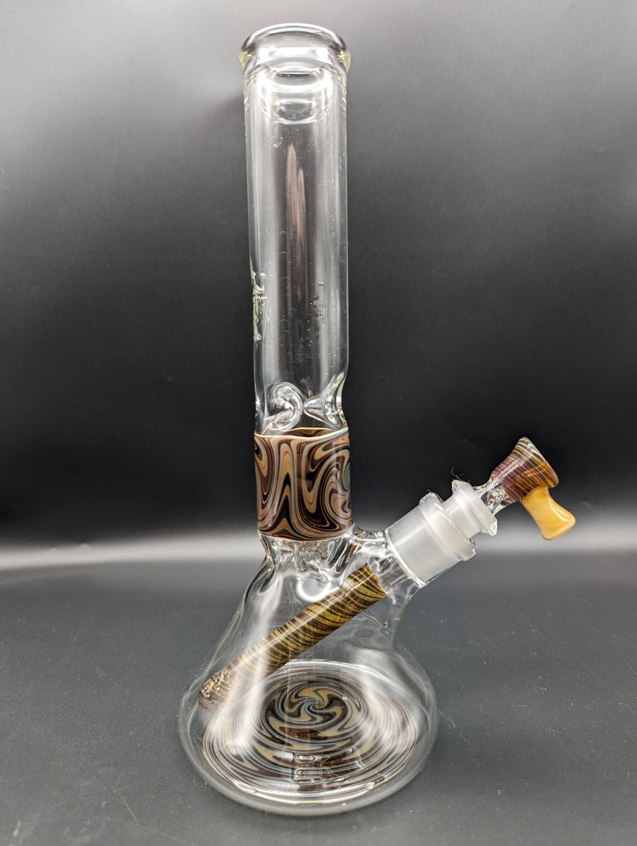 12" Coffee Wig Wag Beaker - By Texas Hot Glass – Avernic Smoke Shop