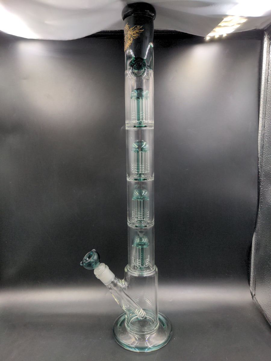 23" MGM Quad Tree Perc Glass Straight Tube – Avernic Smoke Shop