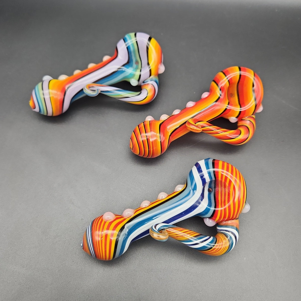 4" Full Stripe Hand Pipe w/ Tentacle Handle – Avernic Smoke Shop