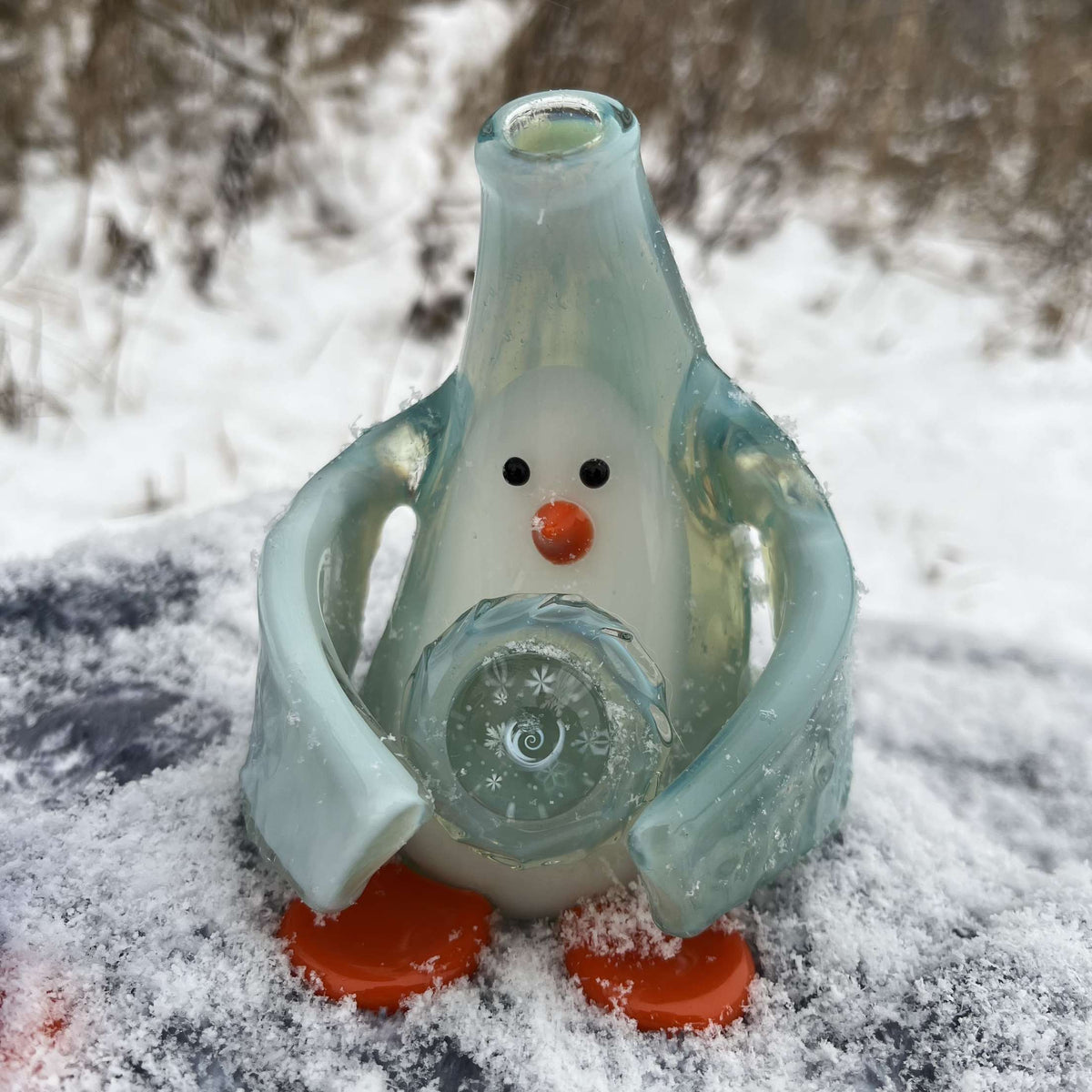 Chaka Glass Faded Ice Cave Penguin Dab Rig – Avernic Smoke Shop