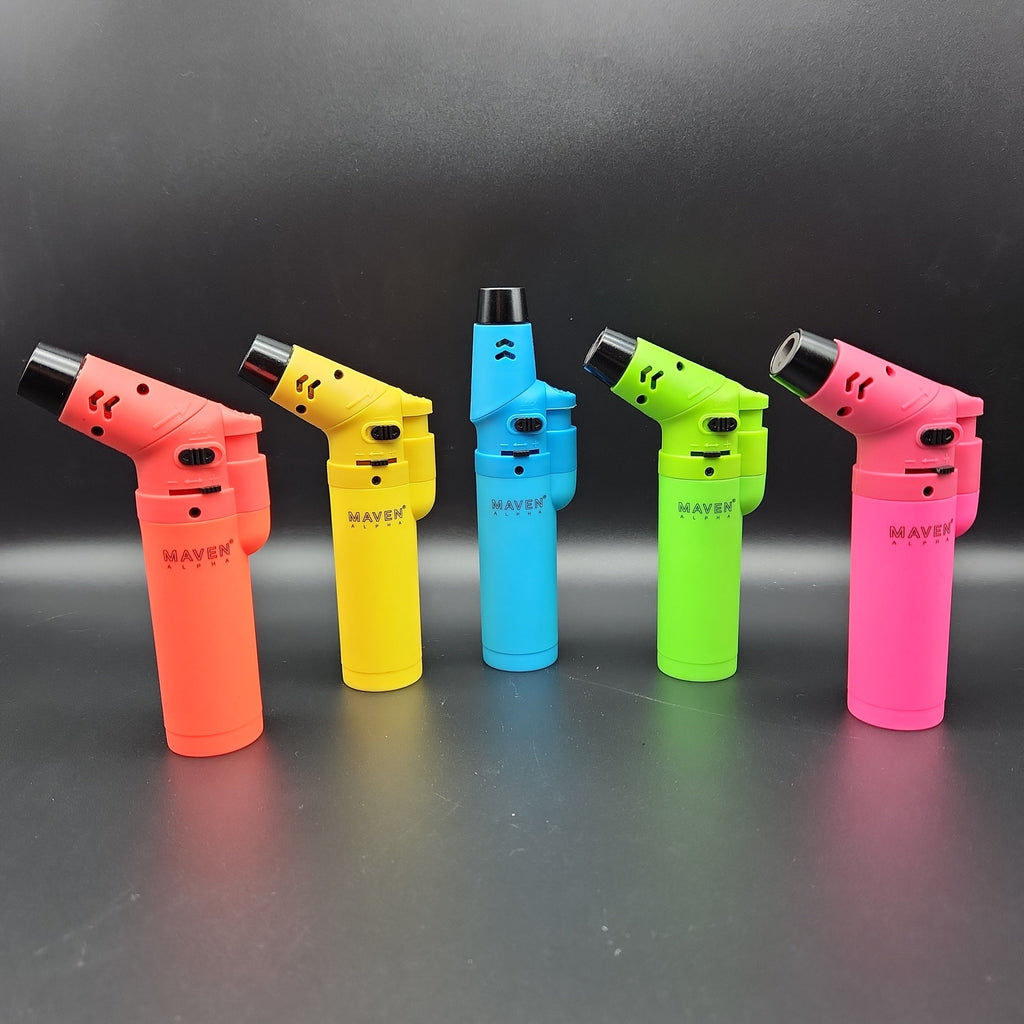 Maven Alpha Neon Torch Lighter | 5" | Asst Colors – Avernic Smoke Shop