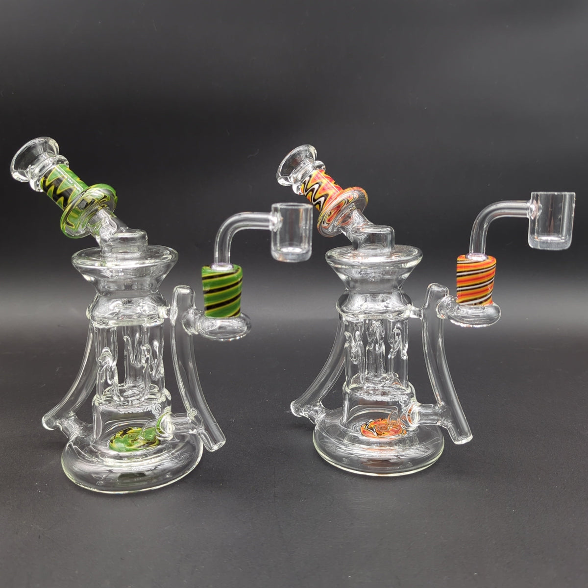 Phoenix Glass Quad Pillar Worked Recycler Dab Rig – Avernic Smoke Shop