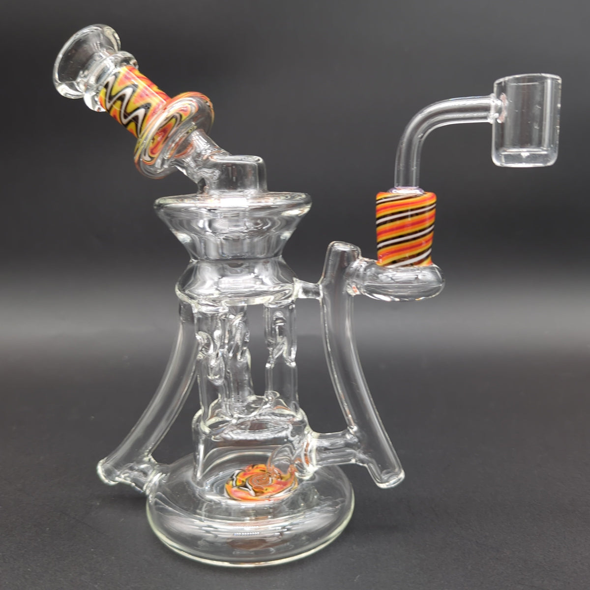 Phoenix Glass Quad Pillar Worked Recycler Dab Rig – Avernic Smoke Shop